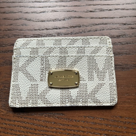 MICHAEL Michael Kors | Bags | Mk Signature Card Wallet Vanilla | Poshmark